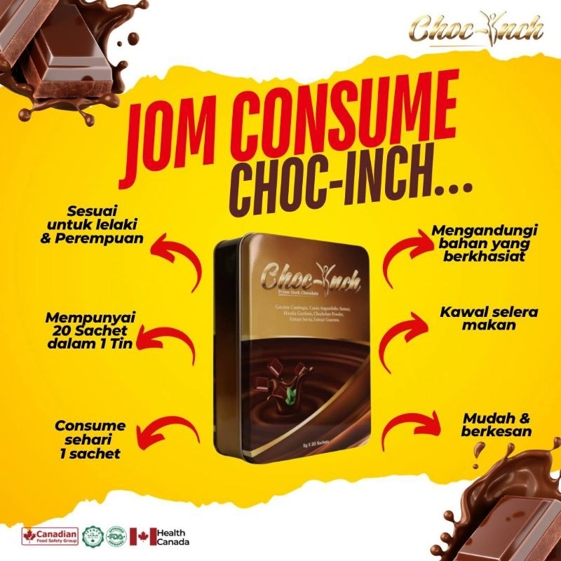 CHOCO INCH - Premium Organic Chocolate Original HQ (kenyang sepanjang ...