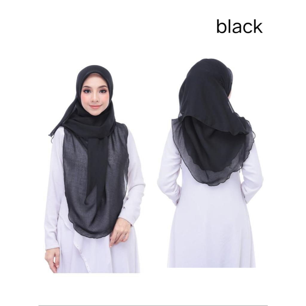 TUDUNG BAWAL COTTON CURVE 50 ll PREMIUM COTTON RUFFLE ll BAWAL MURAH ...