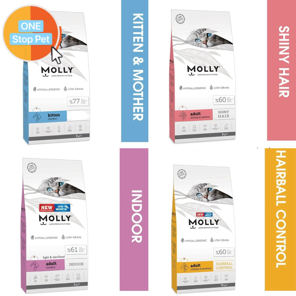 Molly Super Premium Cat Food 15kg - Molly Cat Food | Shopee Malaysia