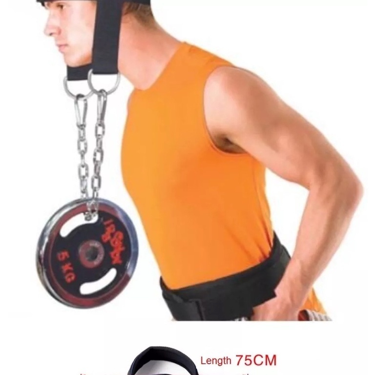 Head Harness Adjustable Neck Exercises Strength Weight Lifting Strap ...