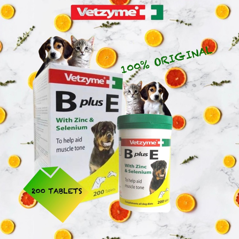 Vetzyme B plus E ORIGINAL , EXP 5/25 with Zinc & Selenium (200 tablets ...