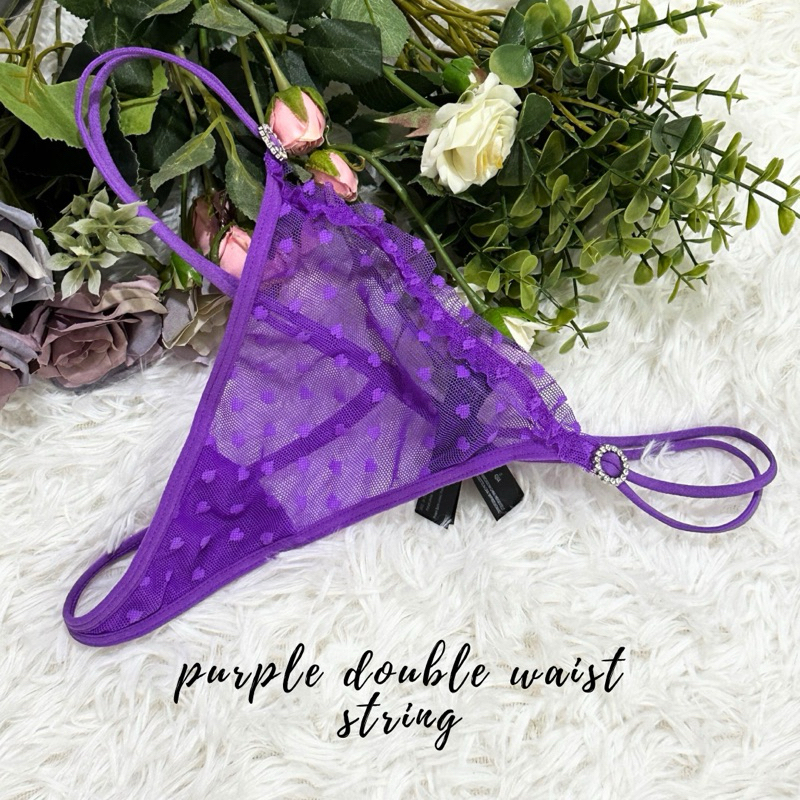 Purple String Doublewaist Gstring Sexy Sheer Gstring | Shopee Malaysia