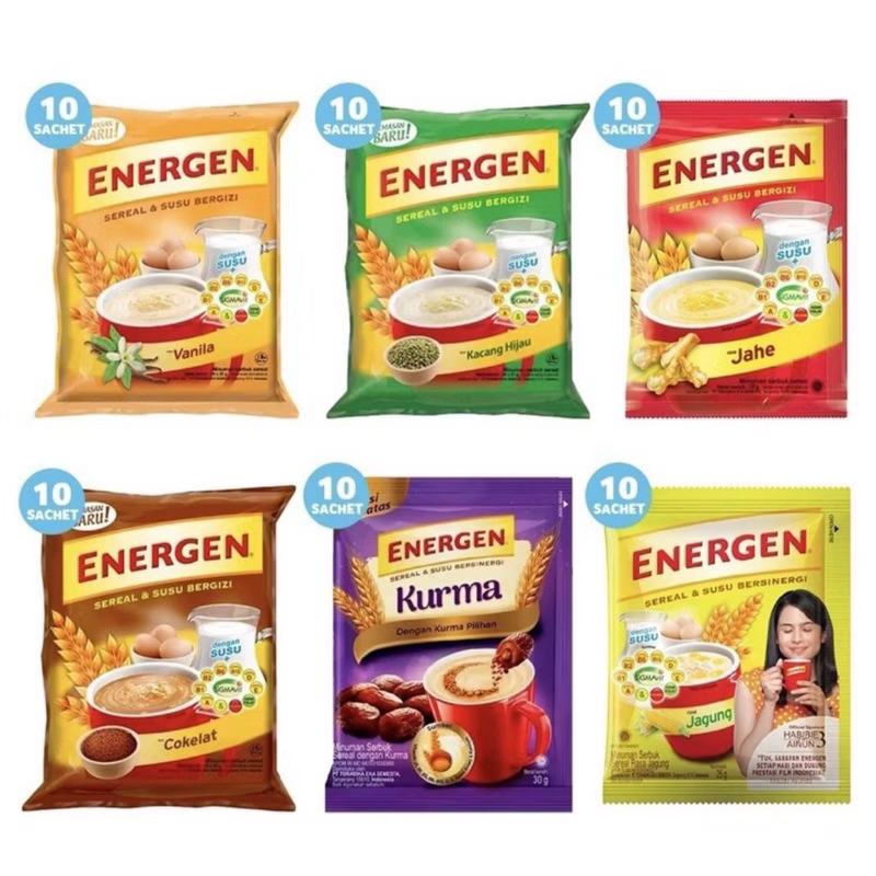 ENERGEN MINUMAN CEREAL DAN SUSU BERTENAGA 1 RENTENG 10 SACHET 29G ...