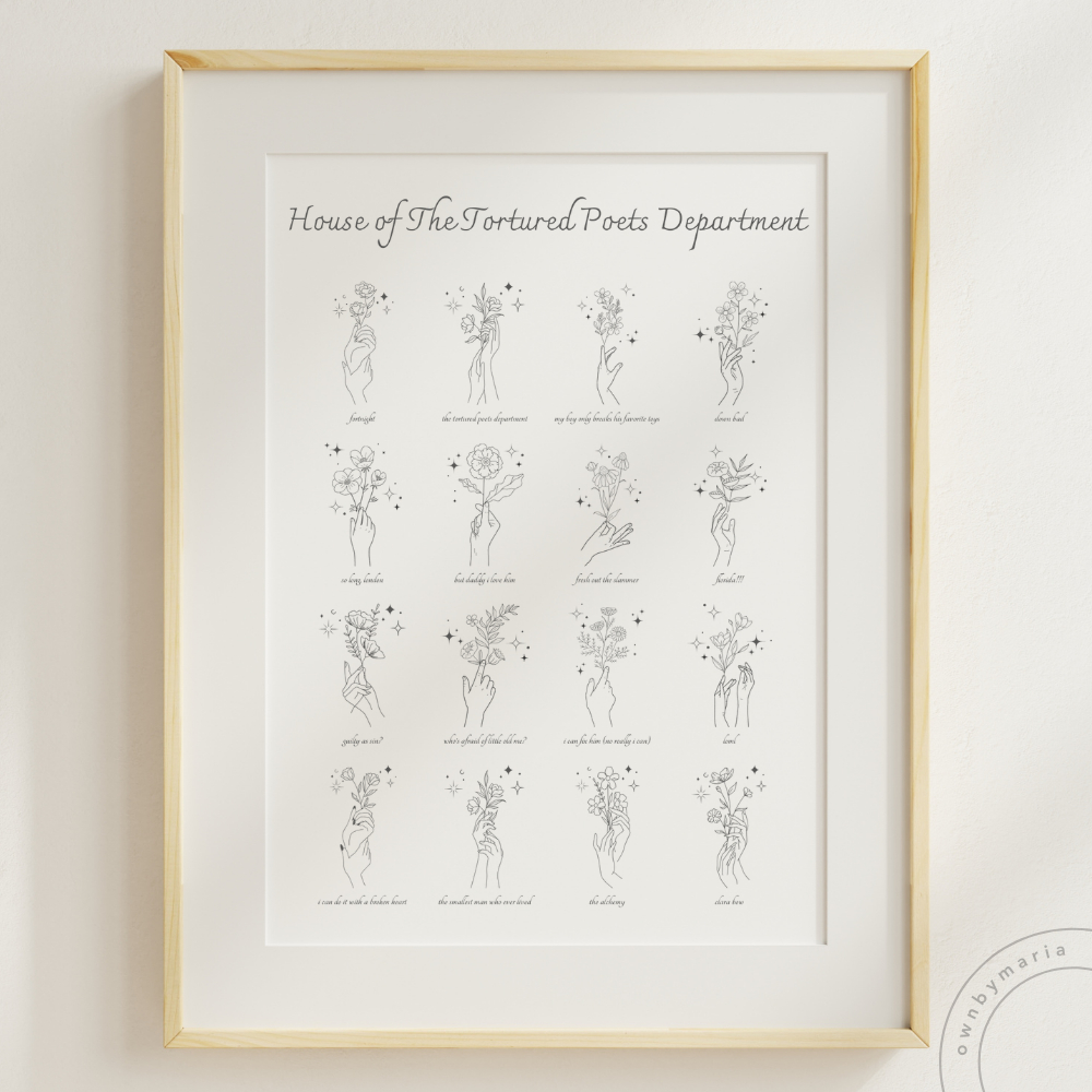 Taylor Swift The Tortured Poets Department Minimalist Poster | Shopee ...