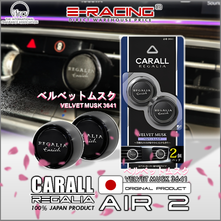 [LOCAL SELLER] CARALL Regalia Enrich Air 2 (2.4g x 2Packs) Car Aircon Vent Perfume Velvet Musk ...