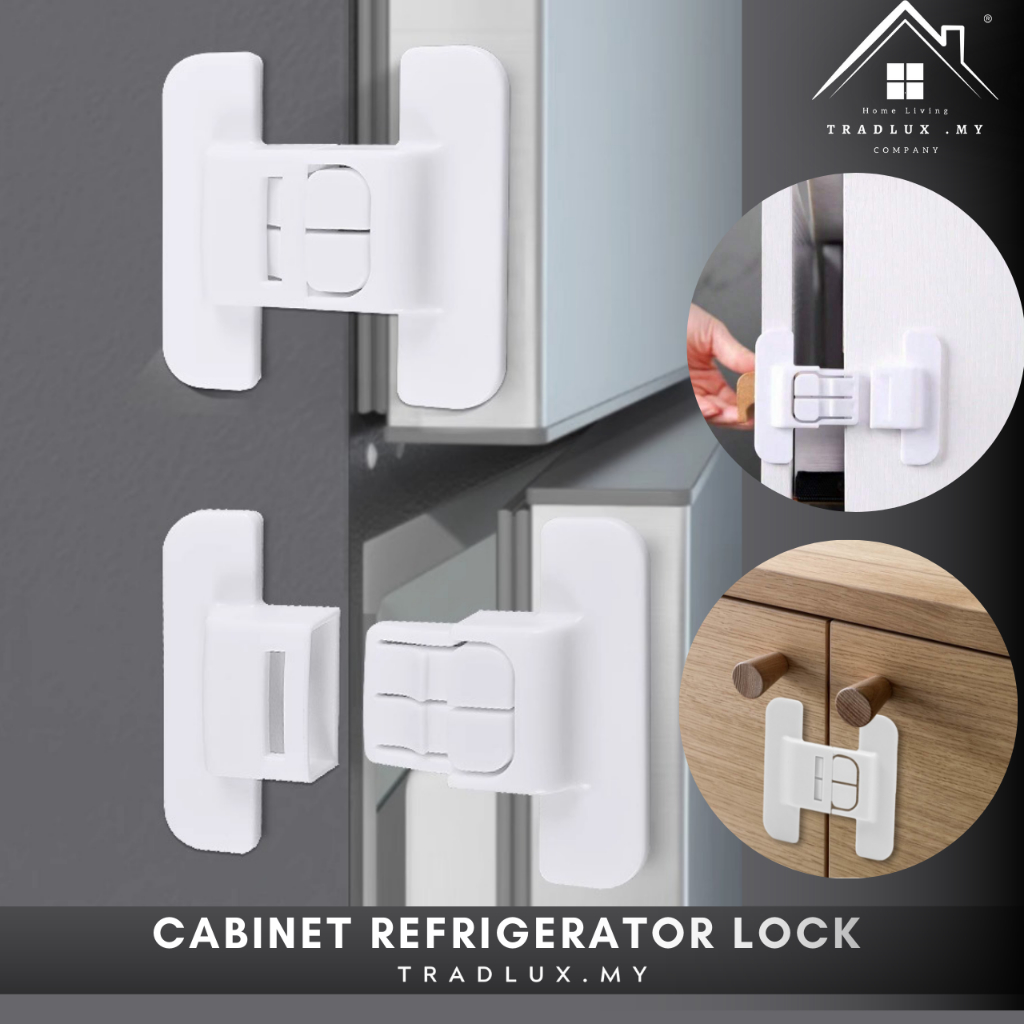 Double Buckle Design Child Safety Home Cupboard Stopper Refrigerator ...