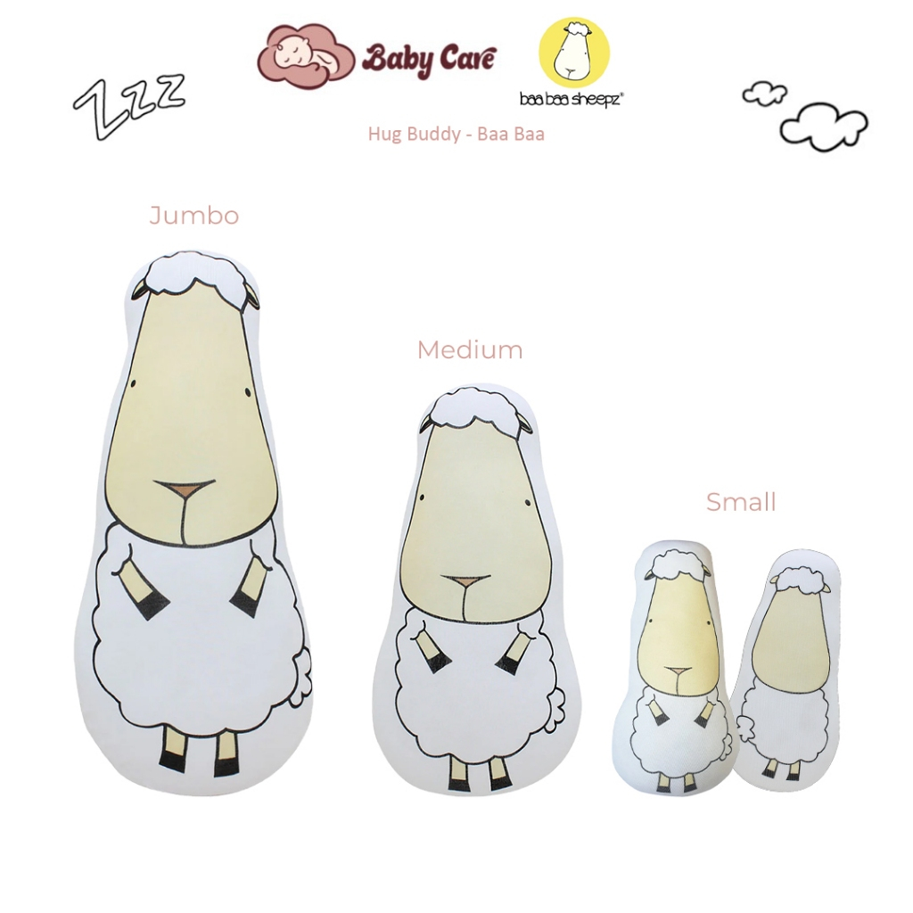 Baa Baa Sheepz Hug Buddy Baby Pillow, Bamboo Bed Time Buddy ...