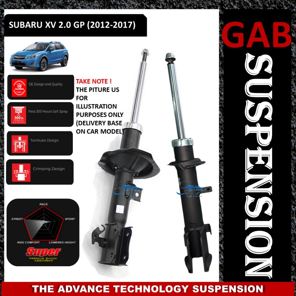 ORIGINAL SET GAB SUPER FRONT ABSORBER/REAR ABSORBER - SUBARU XV 2.0 GP ...
