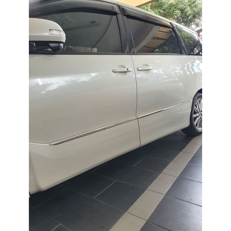 Toyota Estima ACR50 Door Side Skirt and Fender Mudguard Skirt Chrome ...