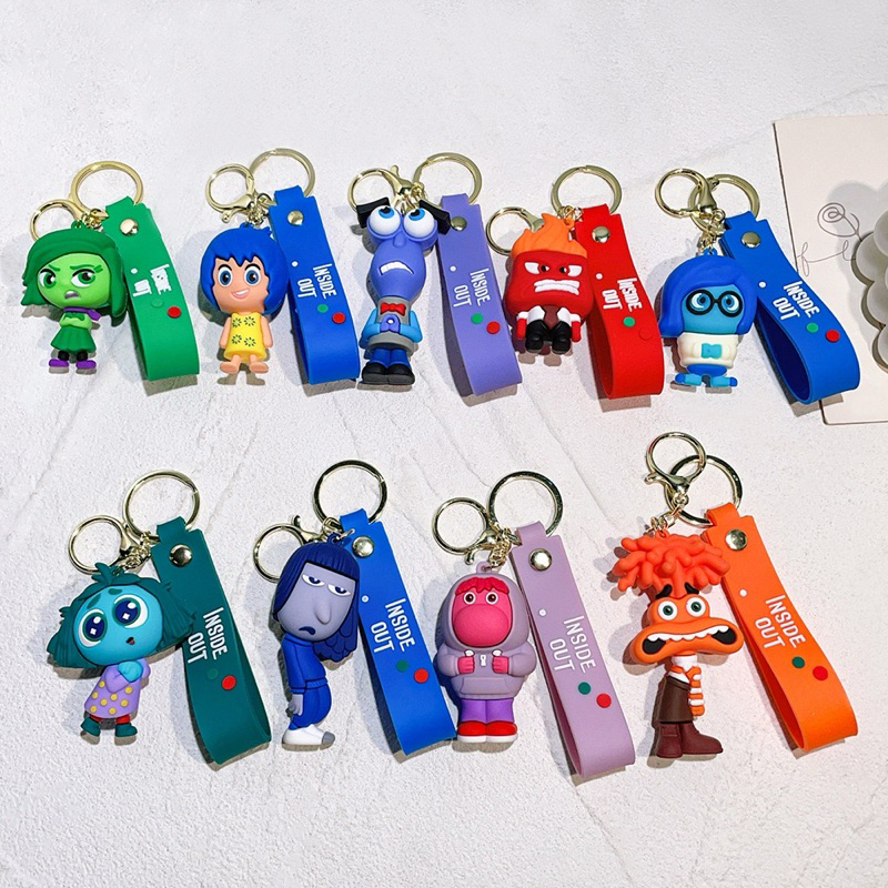 READY STOCK Disney Inside Out Keychain Keyring Sadness Joy Anger ...