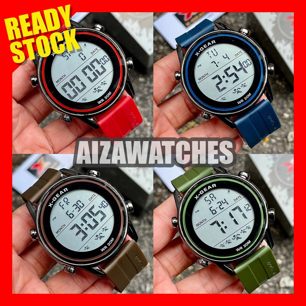 JAM X GEAR WATERPROOF BULAT JAM TANGAN SPORTS DIGITAL (similar to G ...