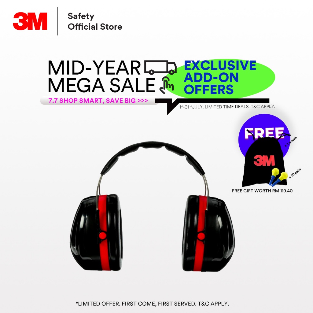 3M™ H540A Peltor Optime III Safety Earmuffs SNR 34 dB/ DOSH SIRIM ...