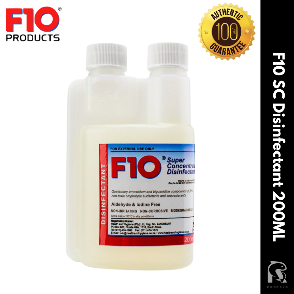 F10 SC Disinfectant (Super Concentrate) 200ML - Disinfectant for Pets ...