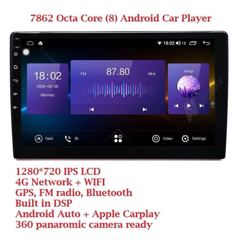 7862 7862s High Spec 8 Core Car Android Player Wifi 4g Qled Dsp
