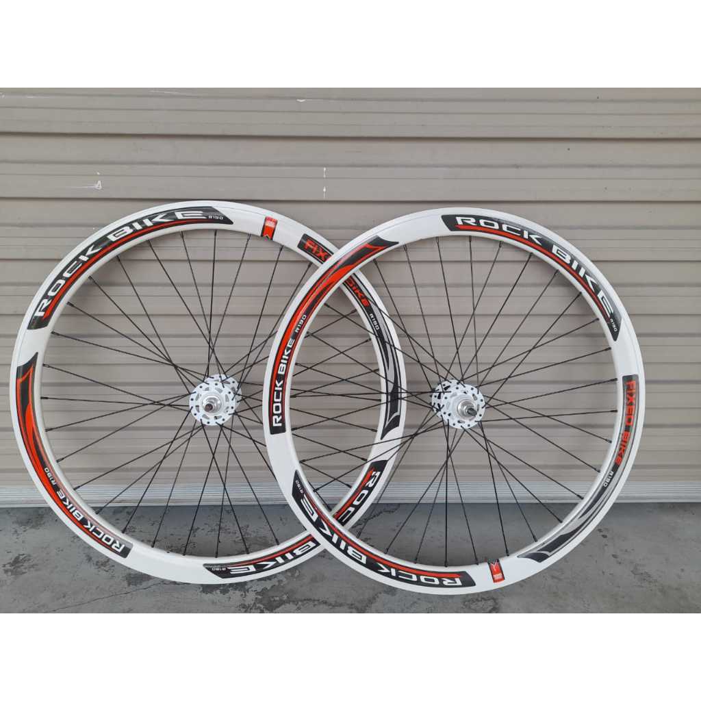 FiXie Pegasus Wheelset 700x25C , Alloy Fixie Bike Wheelset 700C White ...