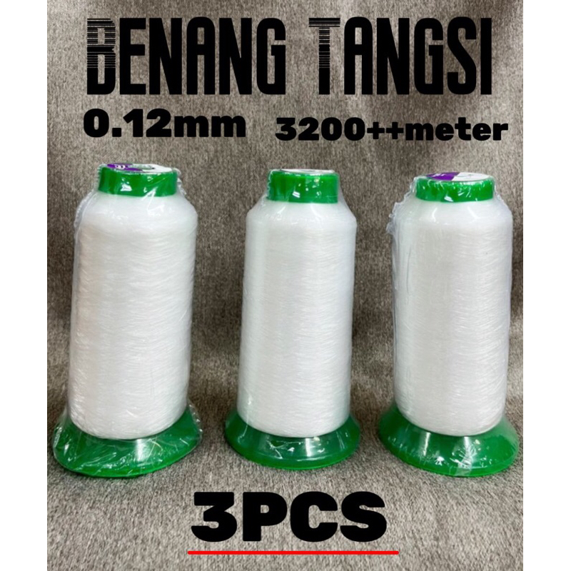 3PCS/Nylon Thread / Benang Tangsi 0.12mm ( 3200Meters+- ) | Shopee Malaysia