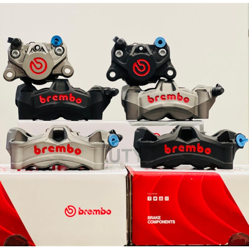 Original Brembo M5 / Stylema / P34 Silver Matt Black Red Logo 2Pot 4Pot ...
