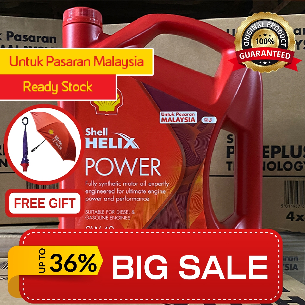 Shell Helix Power 0W-40 Fully Synthetic Engine Oil (4L) | Shopee Malaysia