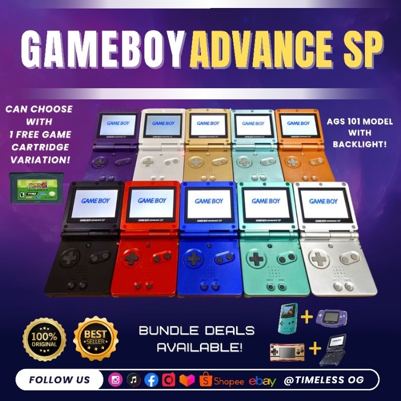 Backlight Version Nintendo Gameboy advance SP AGS101 | Shopee Malaysia