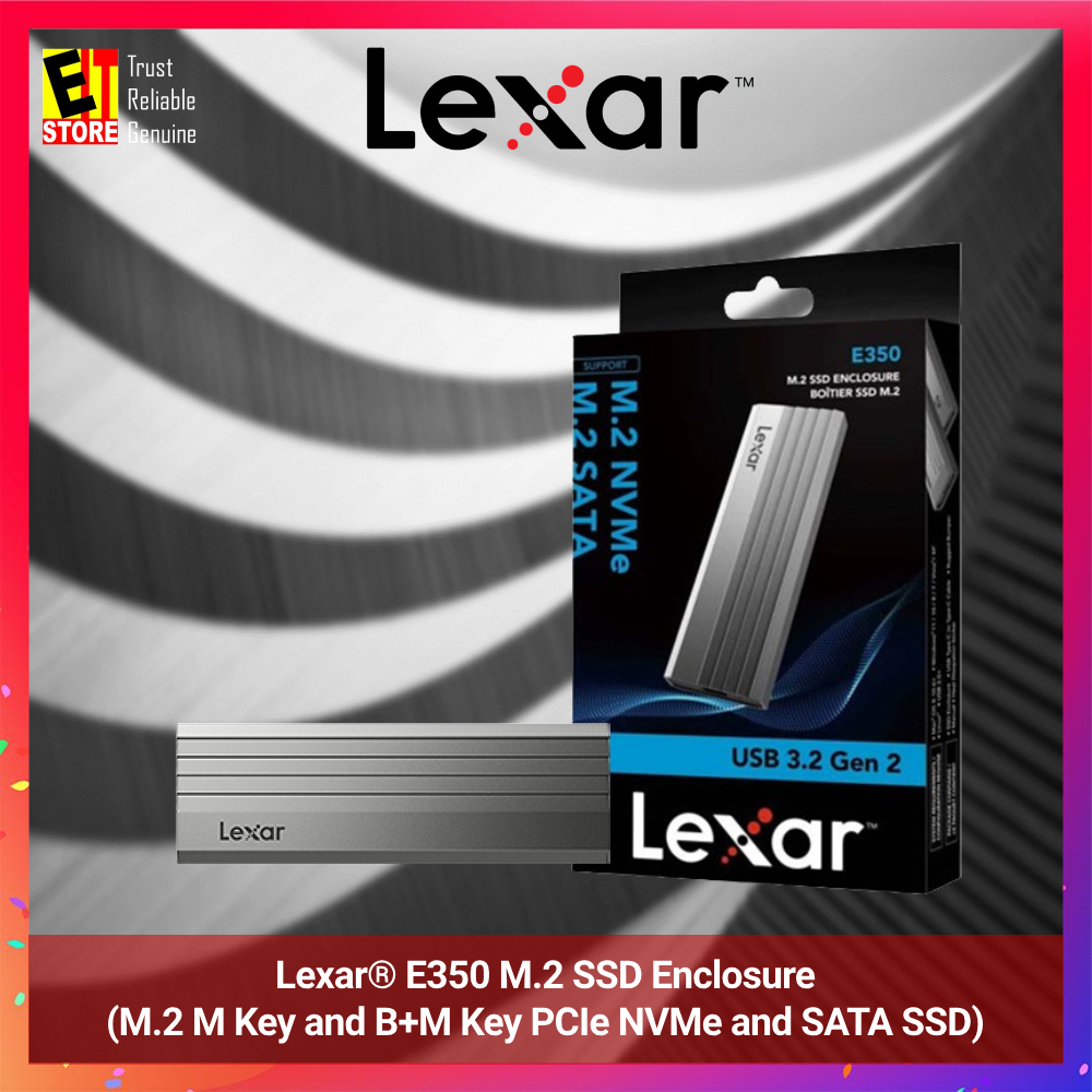 Lexar® E350 M.2 SSD Enclosure - (M.2 M Key and B+M Key PCIe NVMe and ...