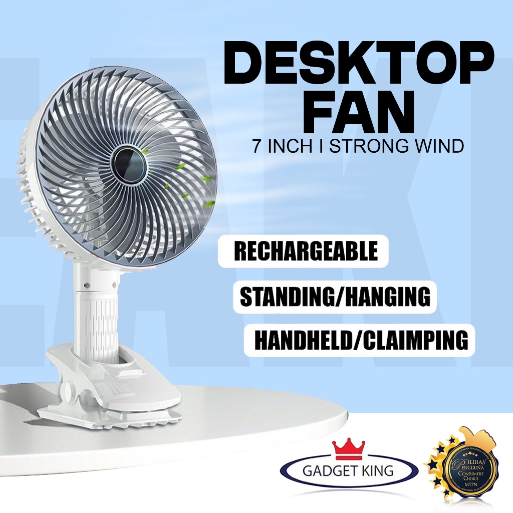 Kipas Mini Portable Fan Table Fan Kipas Meja Desktop Fan Handheld Fan ...