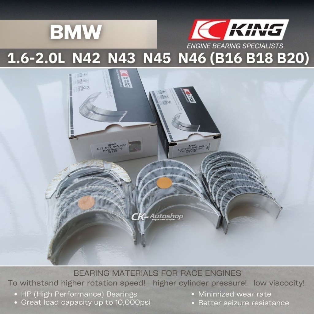 KING Bearing BMW N42B20 N43B20 N45B20 N46B20 for E46 E90 E91 E92 E93 ...