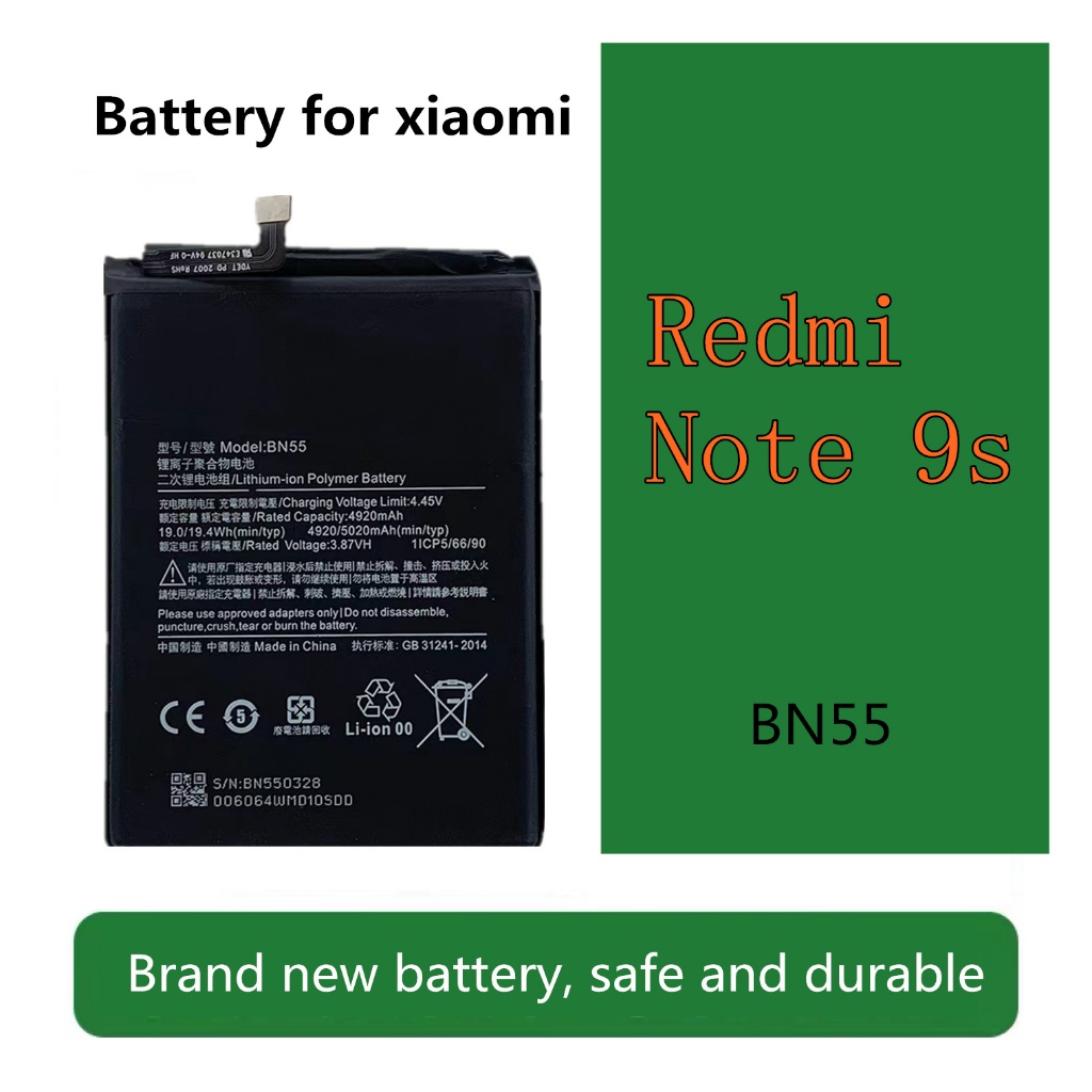 Battery Bateri for Xiaomi Redmi Note 9S Batery BN55 | Shopee Malaysia