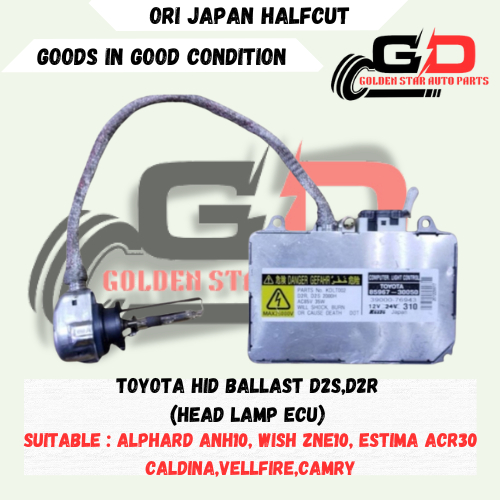 Toyota HID Ballast D2S,D2R (Head Lamp ECU) For Alphard ANH10, Wish ZNE10, Estima ACR30, Caldina ...