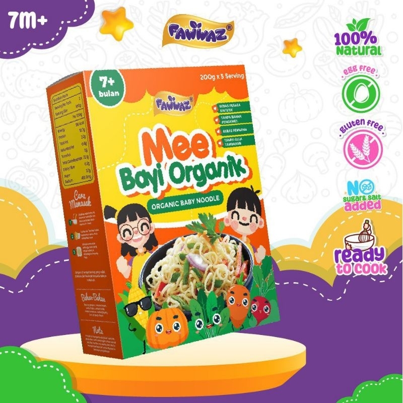 MI BAYI MEE SAYUR ORGANIK FAWWAZ ORGANIC BABY NOODLE DAN VEGE VEGGIE ...