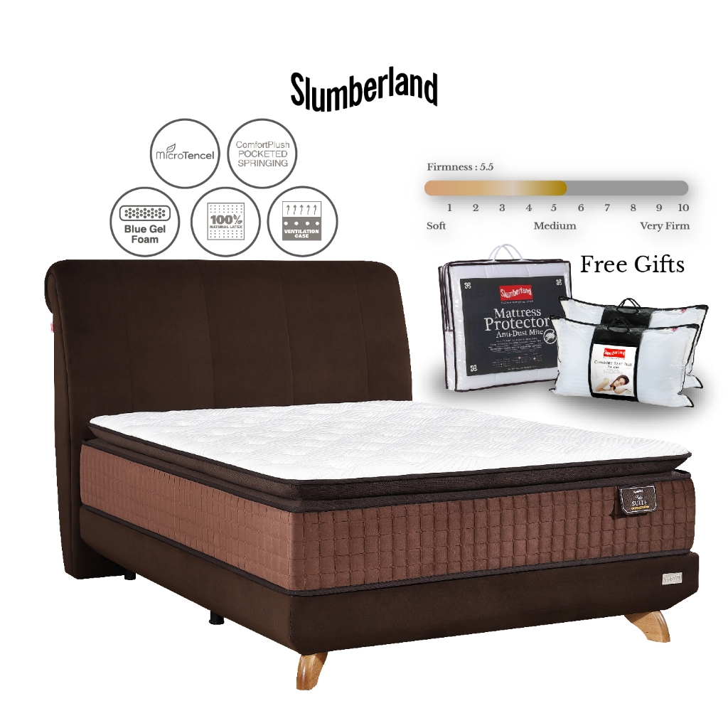Slumberland Ritz Suite Mattress | MicroTencel | Blue Gel Foam | Single ...