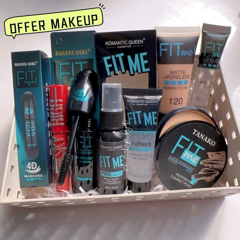 SET MAKEUP FITME LENGKAP 💙💙 SET MAKEUP BERKUALITI | JOM ORDER SEGERA ...