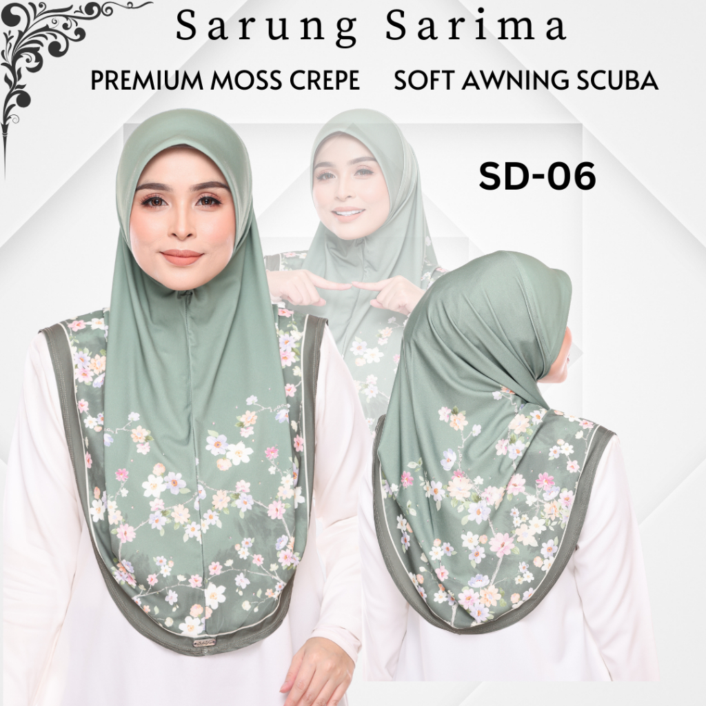 Tudung Sarung Sarima With Shifa Tag | Tudung Sarung Panel | Tudung ...