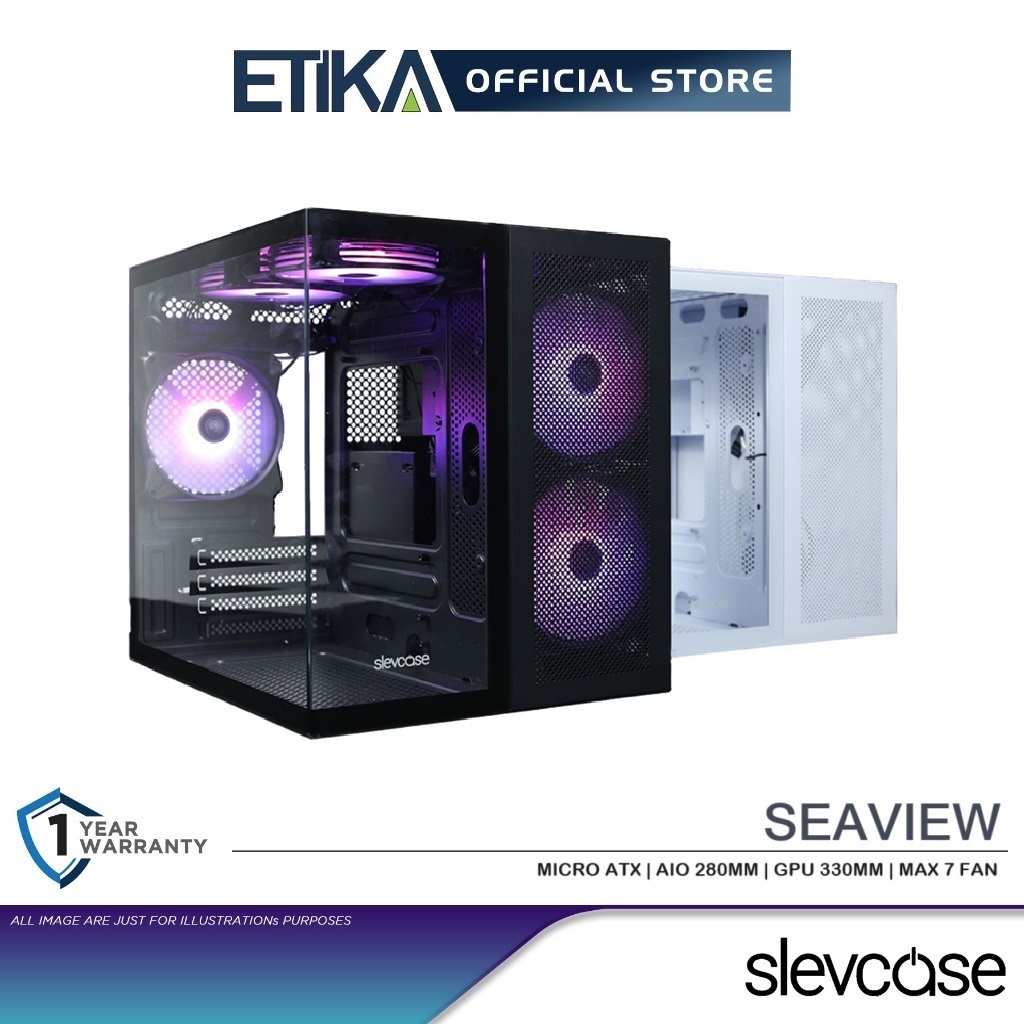 SLEV SlevCase SEAVIEW | High Airflow Dual Chamber Micro ATX Gaming ...