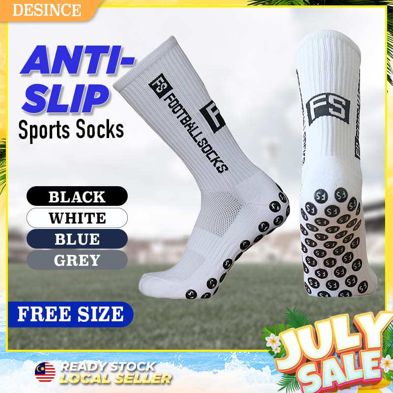 🇲🇾 DESINCE Anti Slip Socks Sport Socks With Grip Stokin Sukan Tebal ...