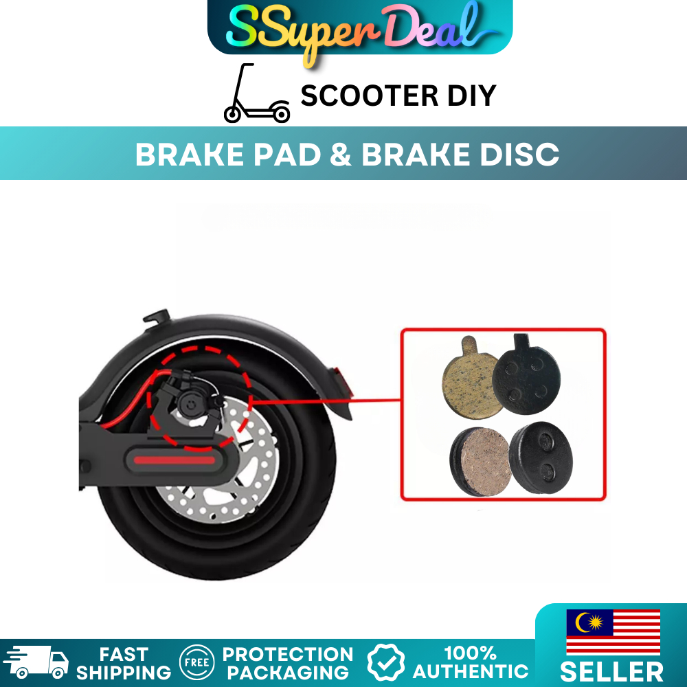 (SCOOTER DIY) Electric Scooter Brake Pads Rotors Caliper Disc Brake ...