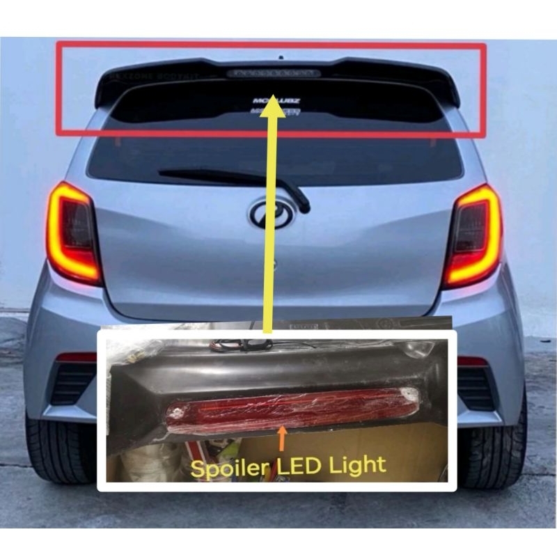 Axia Batman Spoiler With LED (SP525) Fiberglass Without Paint XV ...