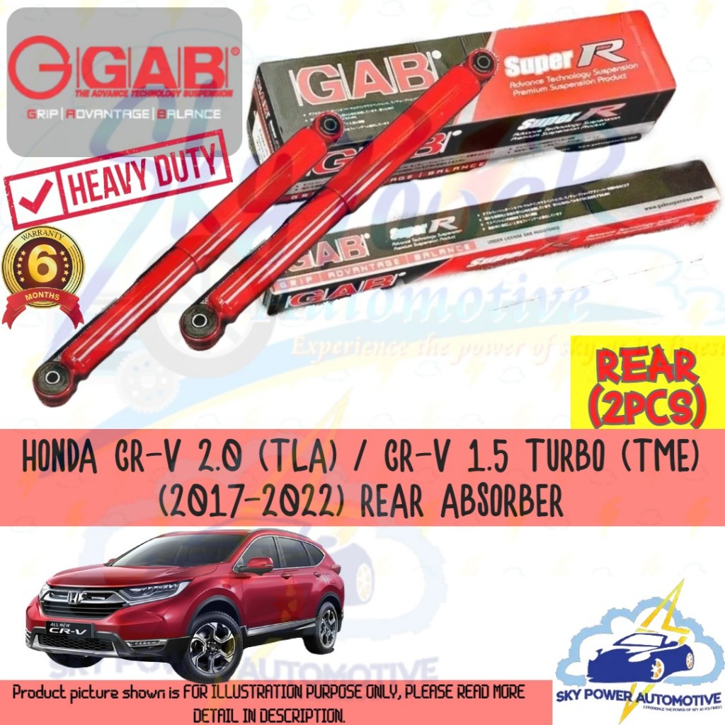 HONDA CR-V 2.0 TLA / CRV 1.5 TURBO TME GAB SUPER R SPORT HEAVY DUTY GAS SHOCK ABSORBER REAR 2PCS ...