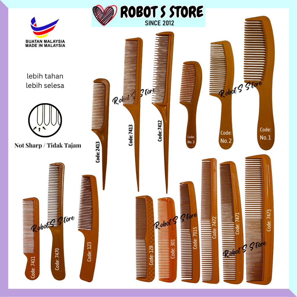 Robot S Store Unisex Hair Comb Sikat Rambut murah sikat tahan lasak 梳子 ...