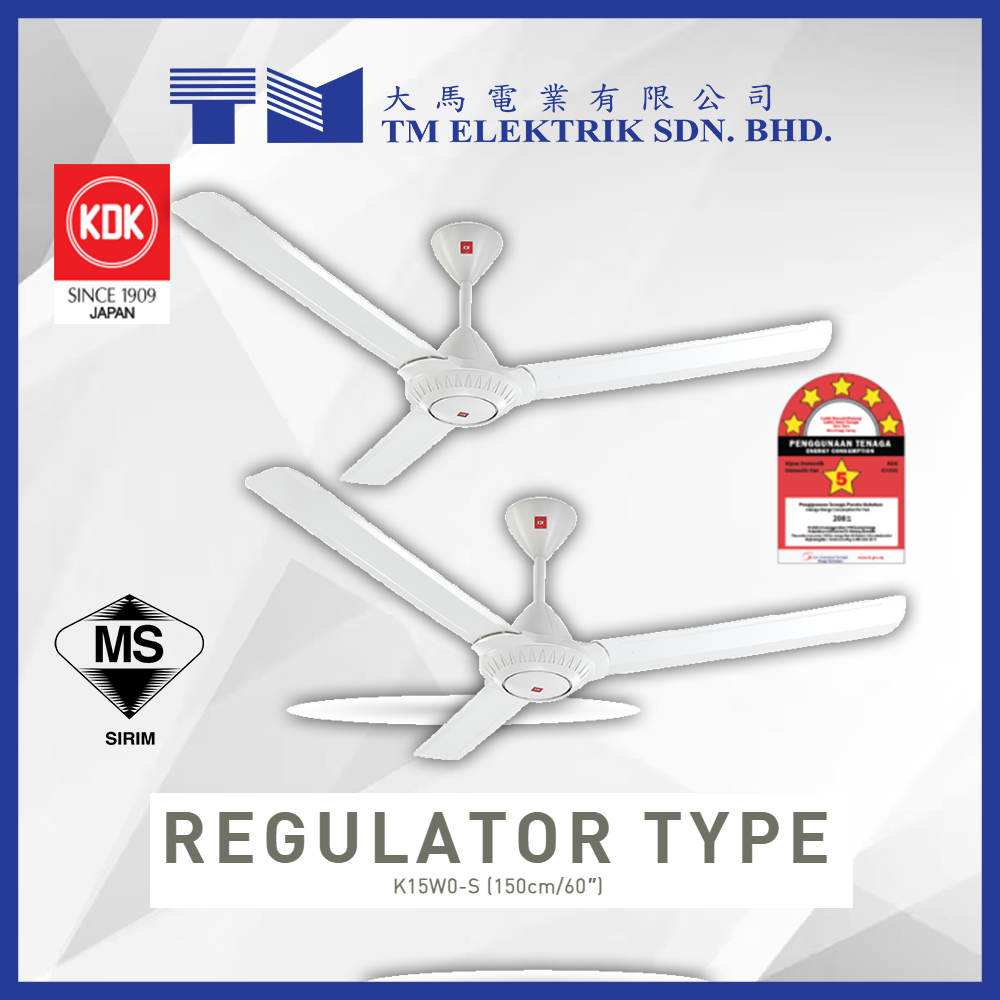 KDK K15W0-S 60" Regulator Ceiling Fan (2 Units) | Shopee Malaysia