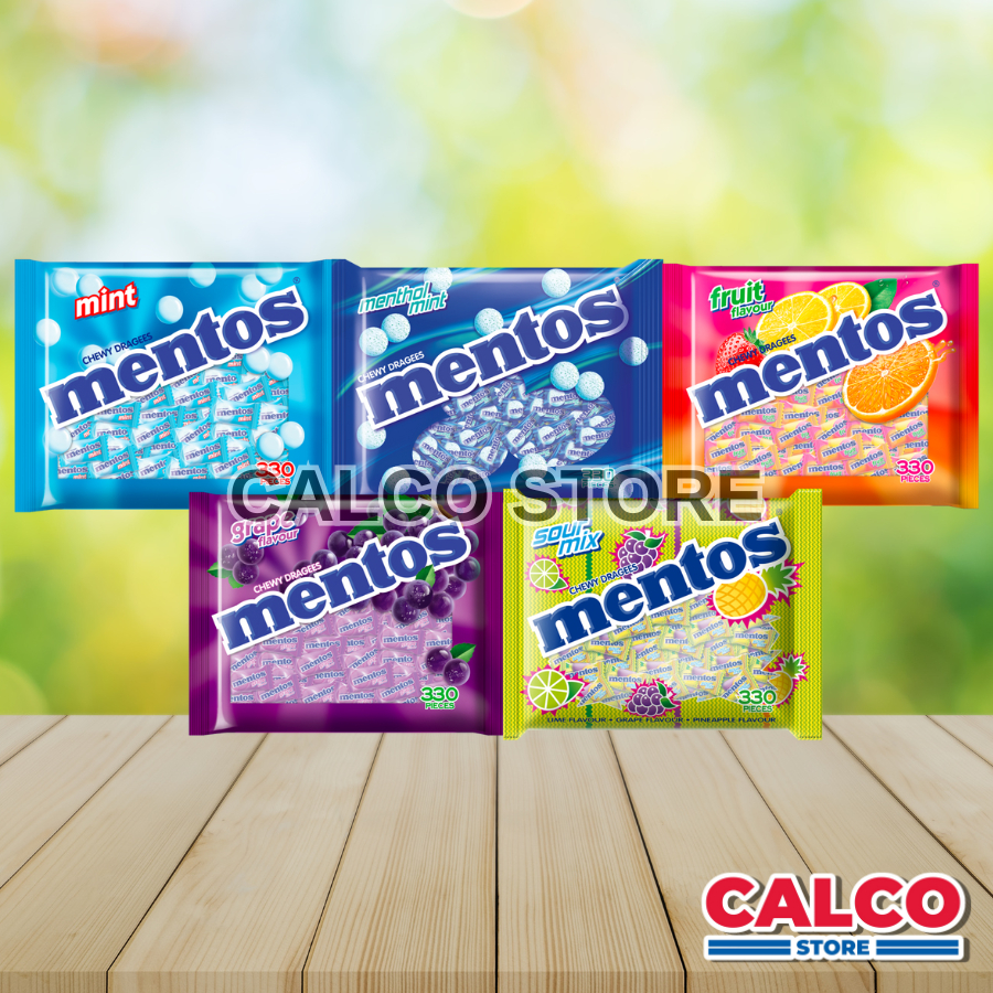 330pcs Mentos Chewy Dragees Pillow Pack Candy Mint / Menthol Mint ...