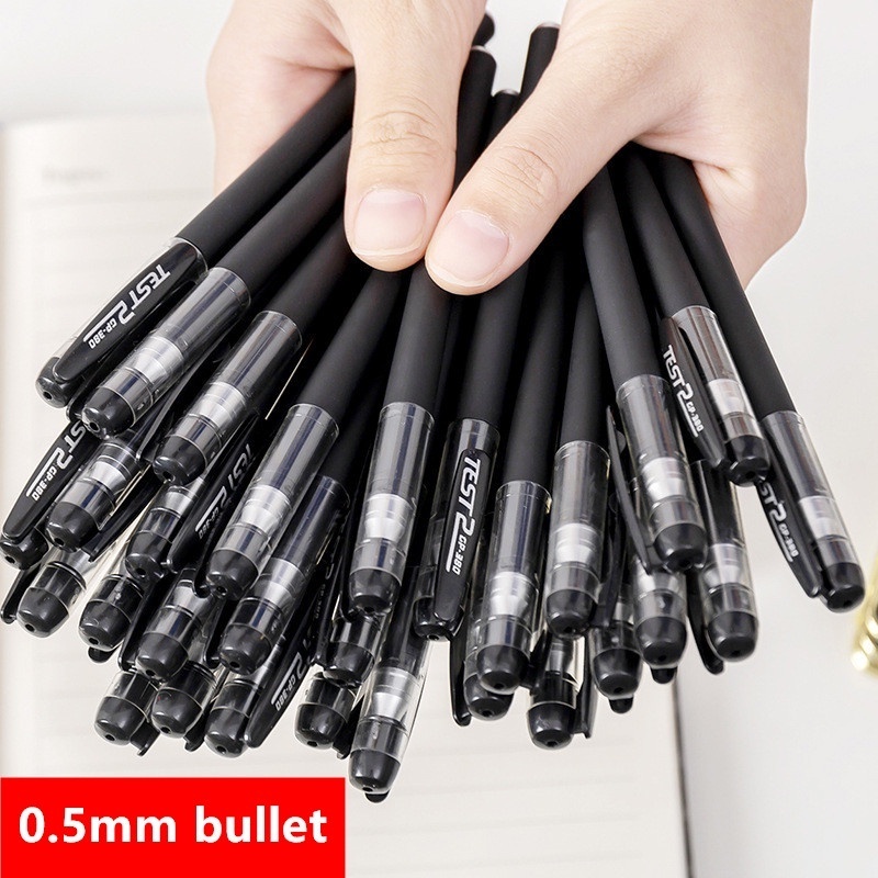 Gel Pen Students Carbon Pen Black ballpen sign Pen 0.5mm Needle ball ...