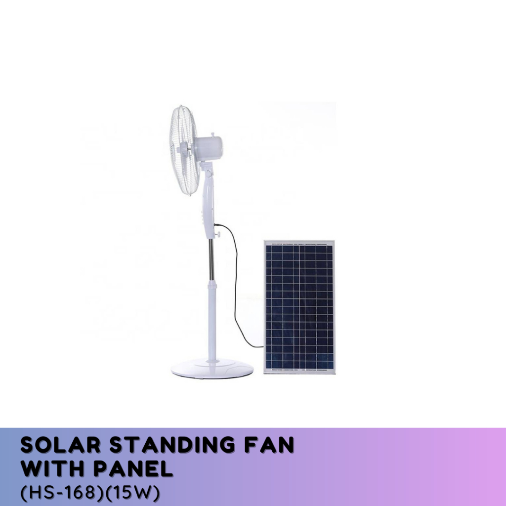 Solar Standing Fan with Solar Panel | Shopee Malaysia