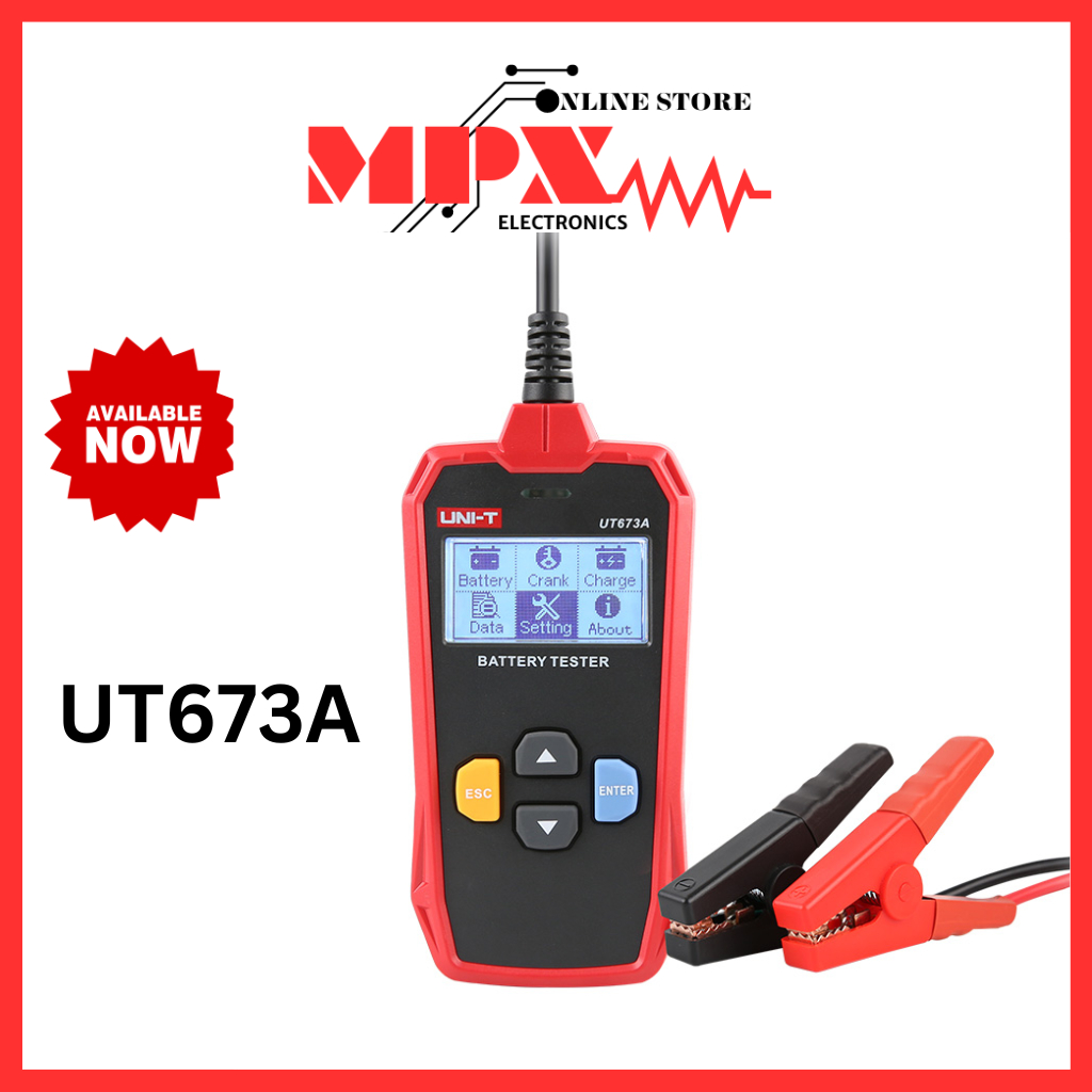 UNI-T UT673A Car Battery Tester 12V 24V DC Charger Analyzer | Shopee ...