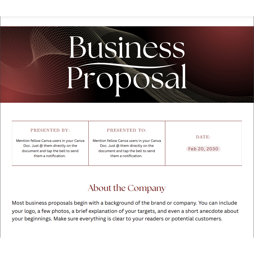 Business Proposal Template| Digital Creation Hub | Shopee Malaysia