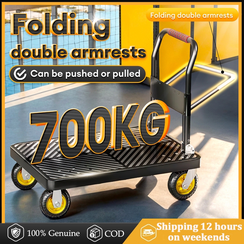 Trolley Portable 500KG/900KG Hand Truck Iron PVC Foldable Plat Barang Plastic Lipatb Troli ...