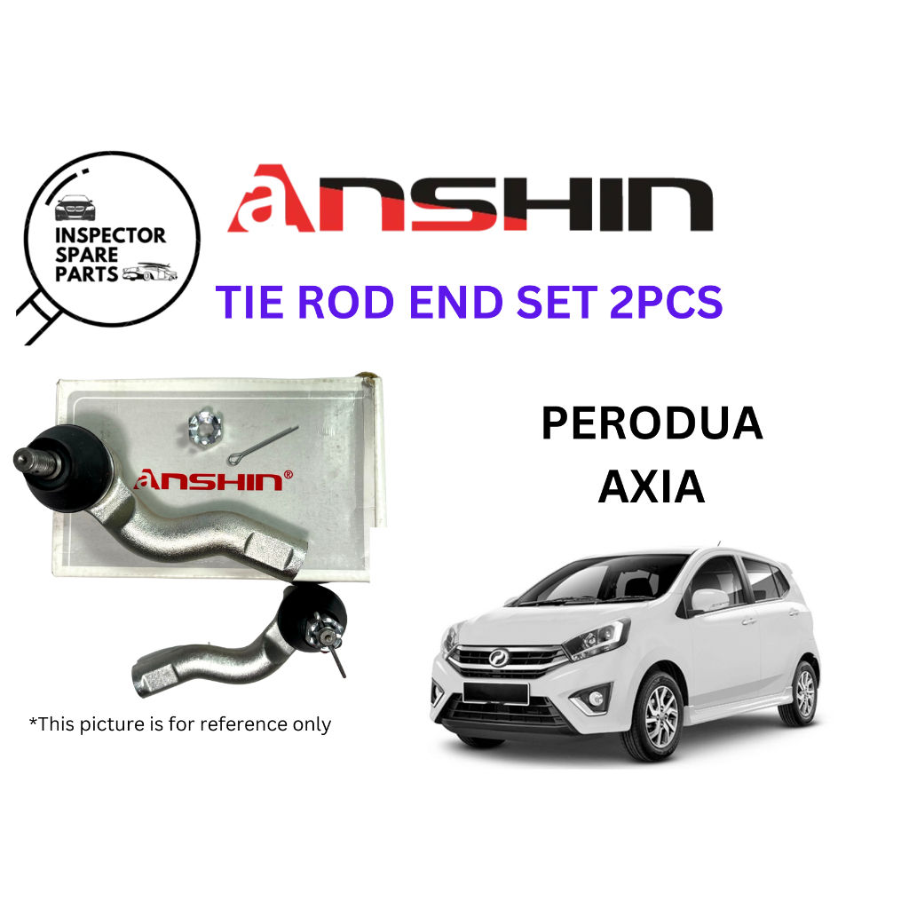 (2PCS1SET) ANSHIN JAPAN QUALITY PERODUA AXIA TIE ROD END SET PEE-45046 ...