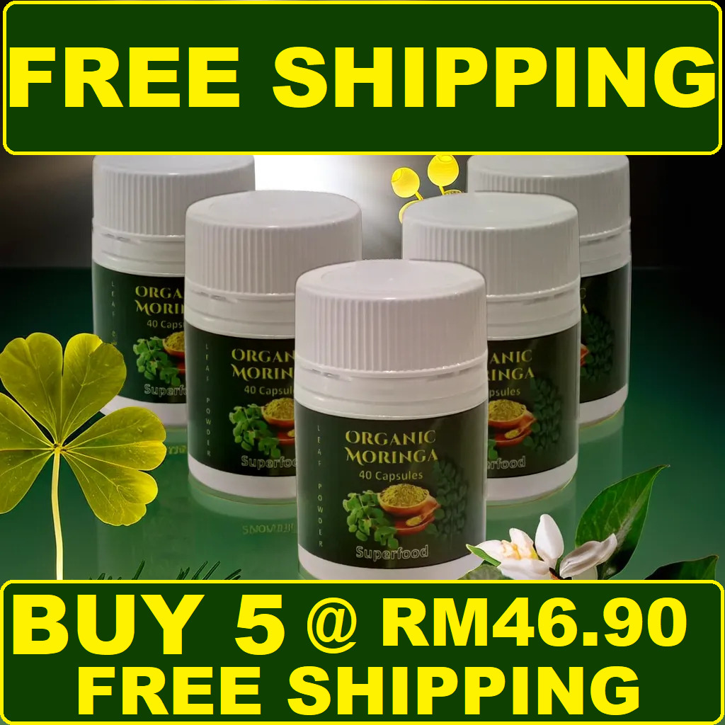 KAPSUL MORINGA, READY STOK MALAYSIA ORGANIC MORINGA, 500mg/Capsule ...