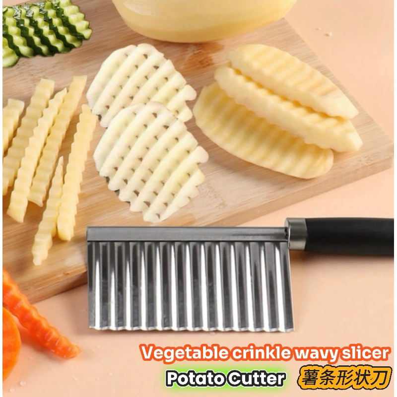 Potato Cutter Stainless Steel Crinkle Cut French Fries Potato Chips ...