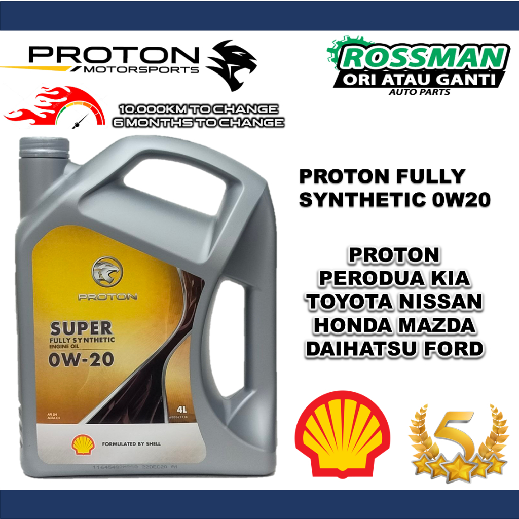 Original Proton Fully Synthetic 0w20 0w20 Engine Oil Proton Perodua ...