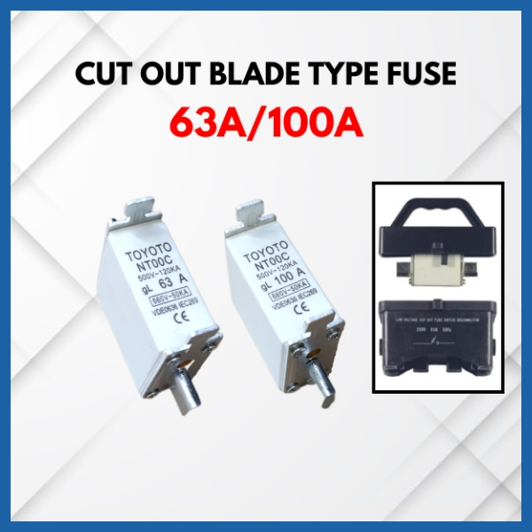 (TNB TYPE) 63A/100A Cut Out Blade Type Fuse/Knife Fuse | Shopee Malaysia